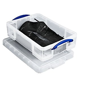 Really Useful Plastic Storage Box 24.5 Litre Clear