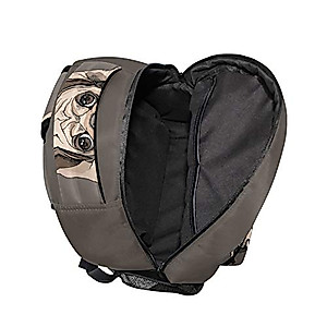ALAZA Cute Pug Puppy Dog Coffe Brown Large Backpack Personalized Laptop iPad Tablet Travel School Bag with Multiple Pockets