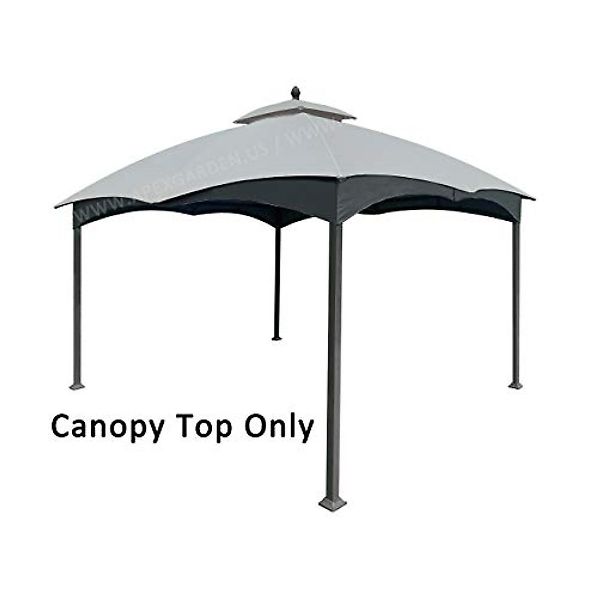 APEX GARDEN Replacement Canopy Top for Lowe's Allen Roth 10X12 Gazebo #GF-12S004B-1 (Grey)