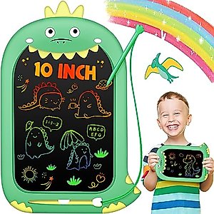 Toddler Toys Age 1-2,10IN Drawing Tablet Doodle Board LCD Writing Tablet for Kids,Learning Toys for 1 2 3 4 5 6 7 8 Year Old Boys Girls Christmas Birthday Gifts,Travel Games Dinosaur Toys for Boys 4-6