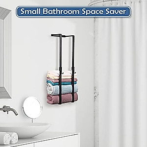 Echaprey Towel Racks for Bathroom Towel Holder Stainless Steel Wall Towel Rack for Bathroom Organizing of Washcloths Hand or Bath Towels
