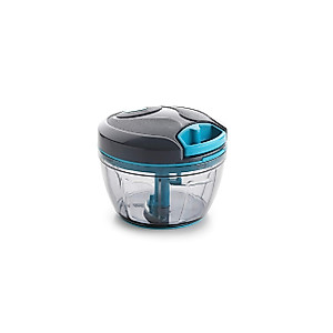 SIGNORAWARE Manual Food Processor, Vegetable Chopper -Easy Pull Hand String- Portable Stainless Steel Hand Food Chopper, Cutter, Garlic Mincer, Onion, Veggie, Fruit Chopper, Dicer w/Container (15 oz)