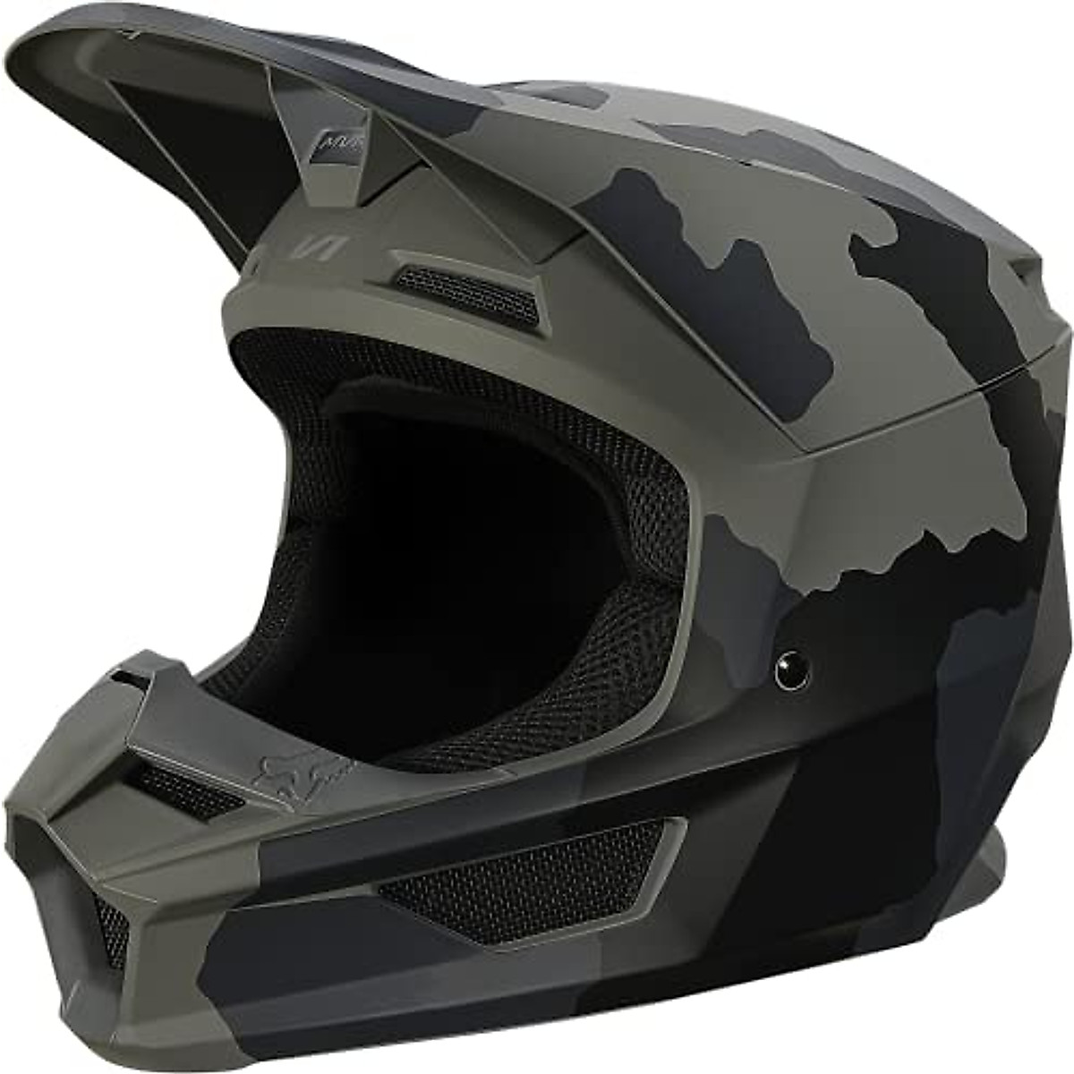 Fox Racing V1 Core Motocross Helmet, Trev Black Camo, Large
