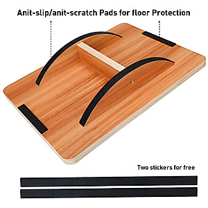 P&BEXC Wood Wobble Exercise Balance Board | Professional Rocker Balance Board for Physical Therapy,Balancing Board Under Desk,Anti-Slip Roller Board,Satablility and Portable Rocker Board