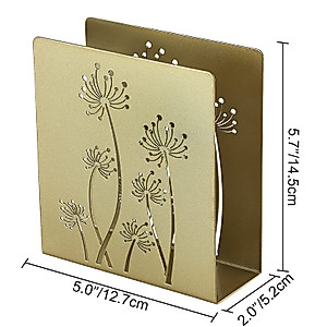 Gold Napkin Holder for Table, Metal Napkin Holder Stand for Dinner Home Kitchen Restaurant Picnic Party