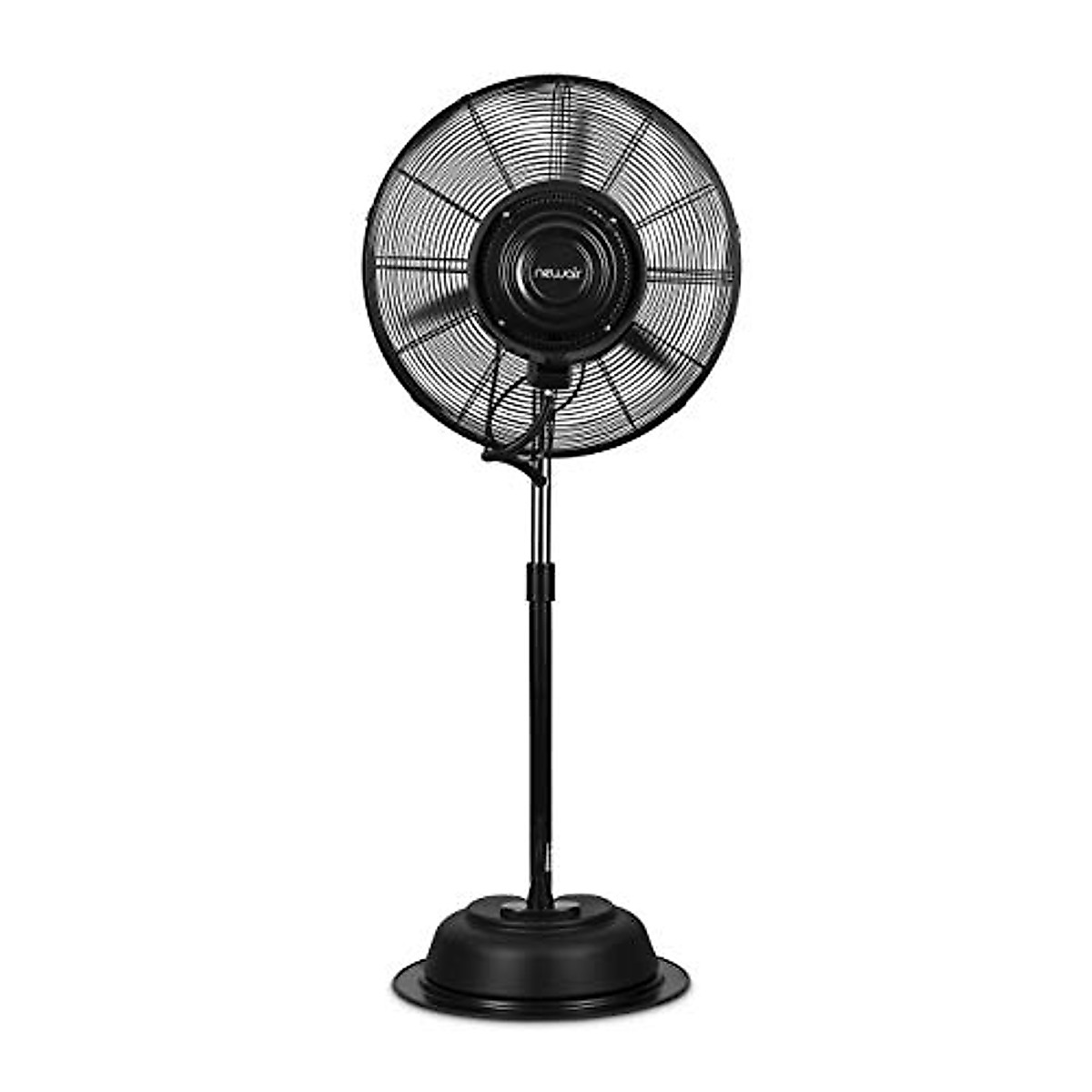 NewAir 24" Pedestal Misting Fan | 7500 CFM | Adjustable Mist Levels | Water Tank | 3 Fan Speeds | Black Mister Fan | Perfect for the Patio, Back Yard, or Outdoor Dining Space