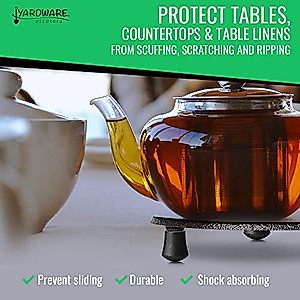 Replacement Rubber Feet 8 Pack for Metal Trivets - For Virginia Metalcrafters & Other Trivets