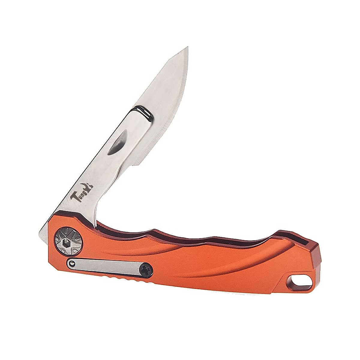 Tungyi Daily Pocket Folding Utility Knife with 10 Replaceable Quick Change Blades, Ultra Compact and Lightweight (Orange)