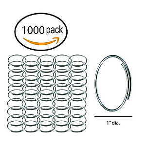 Lucky Line Easy Key Give-A-Way Key Ring, 1" Diameter, 1000 per Pack (7591000), Silver