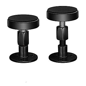 2PCS Black Adjustable Bed Frame Anti-Shake Tool, Headboard Stoppers with Free Furniture Pads and Screws, No More Creaking, Protect The Wall from Banging, Easy to Install (1.1-2.5in)