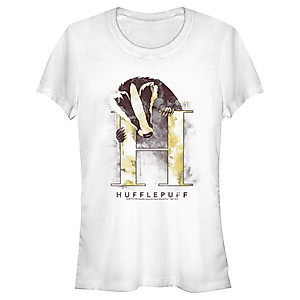 Harry Potter Juniors Crew Tee, White, Large