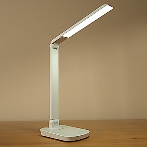 NPET Led Desk Lamp, Eye-Caring LED Lamp with Stepless Brightness,Touch Control,Adjustable Arm,Desk Light for Home,Office,Study,Reading,Dorm Essentials