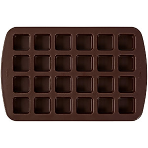 Wilton Bite-Size Brownie Squares Silicone Mold, 24-Cavity