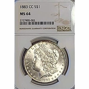 Certified Morgan Silver Dollar 1883-CC MS64 NGC