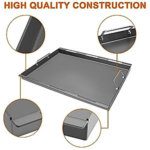 Upgrade Griddle Inserts and Grate for Weber Genesis II 300 Grills, Flat Top Griddle Kit for Weber Genesis II E-310 E-315 E-330 E-335 S-310 S-335 LX S/E-340, Part for Weber 6788 Full-Size Griddle