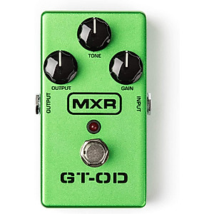 Briskdrop MXR M193 GT-OD Overdrive Guitar Effects Pedal Bundle with 2 Patch Cables, 6 Dunlop Picks, and Power Supply (M193bundle2)