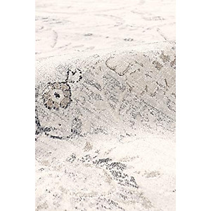 Pasargad Home Fantasia Oriental Area Rug - Luxury Power Loom, Living Room, Bedroom Accent Rugs-12' 0" X 15' 0", Ivory/Silver