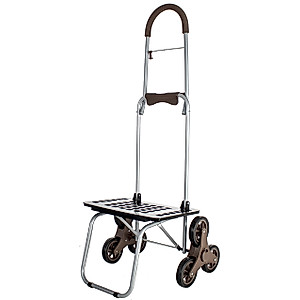 dbest products Stair Climber Bigger Trolley Dolly MM , Handtruck Hardware Garden Utility Cart, Brown