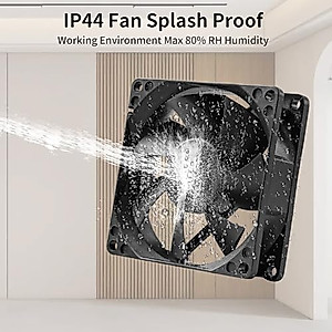 80mm Moisture-Proof Fan 2-Pack 12V DC 8025 High Airflow Cooling Fan 2 Wire 3Pin 3500RPM For rv fridge