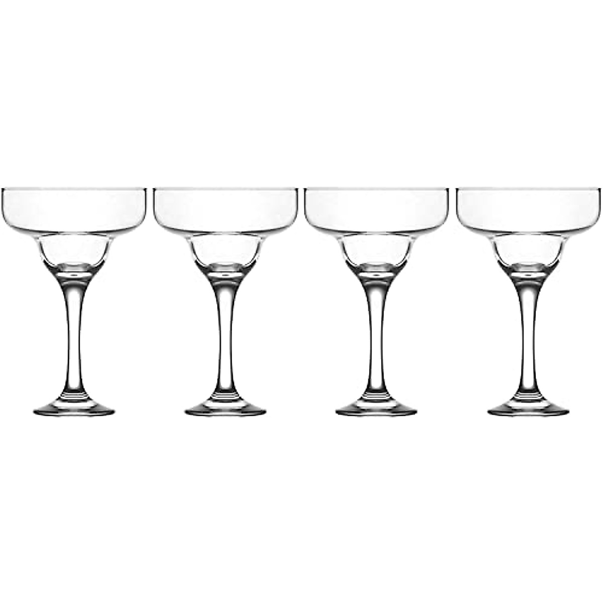 Epure Firenze Collection 4 Piece Margarita Glass Set - Classic For Drinking Margaritas, Pina Coladas, Daiquiris, and Other Cocktails (Margarita Glass (10 oz))