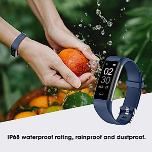 Kummel Fitness Tracker with Heart Rate Blood Oxygen Monitor, Activity Tracker Sleep Monitor Health Tracker, Smart Watch Pedometer Step Calories Counter, Fitness Watches for Men Women