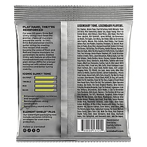Ernie Ball Regular Slinky Coated Titanium Electric Guitar Strings, 10-46 Gauge (P03121)