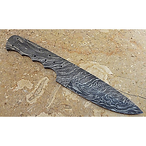 ColdLand Handmade Damascus Steel Blank Blade for Knife Making - 9" Hand Forged Knife Blanks Full Tang Steel Blade - Knife Blanks for DIY Knives Making Blades - Perfect Knife Making Supplies SB39