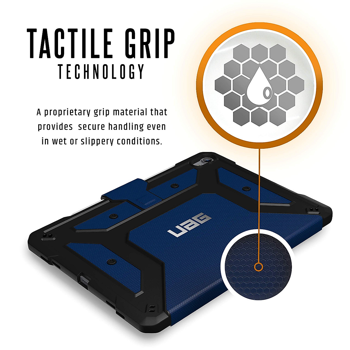 UAG Folio iPad Pro 11-inch (1st Gen, 2018) Case Metropolis [Cobalt] Feather-Light Rugged Military Drop Tested iPad Cover with Apple Pencil Holder