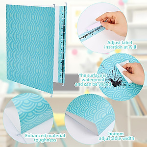 32 Colored Hanging File Folders with Tabs and Inserts, 8 Pretty Graphic Designs, 1/5 Cut Adjustable Tab, 9.3 x 11.7 Inches to Fit Letter Size Documents