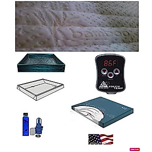 Softside Waterbed Mattress with Organic Bamboo Cover and 95% Waveless (King 76 x 80)