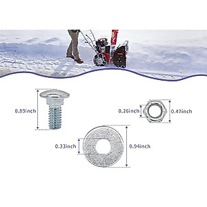 Huarntwo 6PK 710-0451 712-04063 Skid Slide Shoe Mounting Bolts Kit for MTD 784-5580 Snow Blower