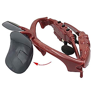 Wireless Bluetooth Sunglasses Anti-ray Stereo 4.1 Music Bluetooth Headphones for Men Support Both Headset and Hands-Free for All Kinds of Cell Phones (Red-Gray)