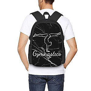 Gymnastics-Backpack, Laptop Backpack Gym Bags Black School Bookbags Travel Daypack For Women Men Boys Girls Vontako