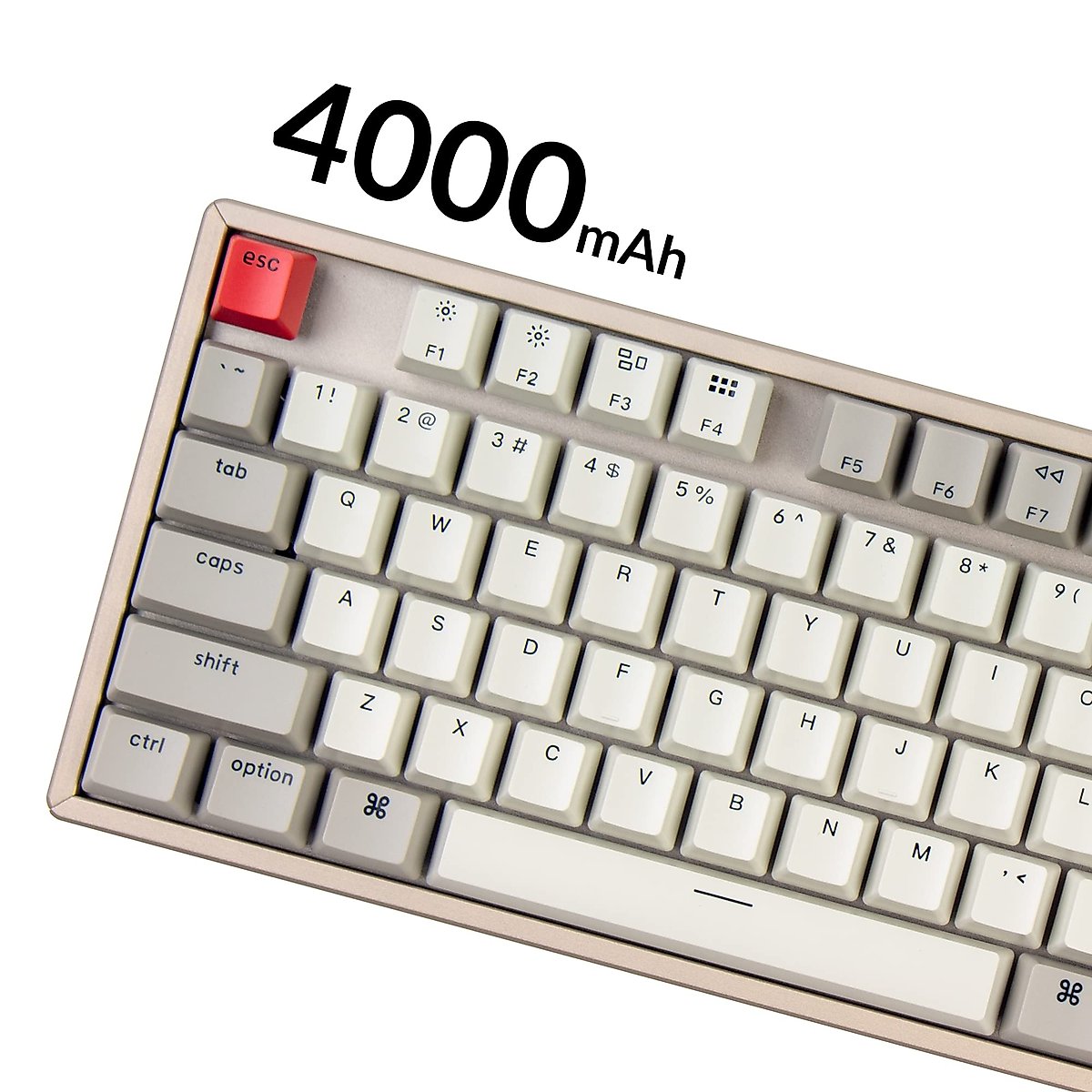 Keychron K8 87 Keys Tenkeyless Layout Wireless Bluetooth Mechanical Keyboard for Mac, Multitasking Type-C Wired Gaming Keyboard for Windows with Keychron Mechanical Brown Switch Aluminum Frame