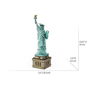 Fascinations Metal Earth Premium Series Statue of Liberty 3D Metal Model Kit Bundle with Tweezers