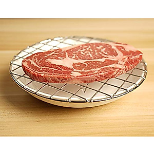 bafvt BBQ Accessories Grill Rack - 304 Stainless Steel Baking Cooking Round Rack for Rib Cookie Cakes, 10 Inches…