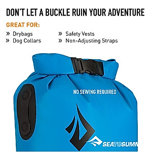 Sea to Summit 2 Pin Field Repair Side Release Buckle-Black, 20 mm