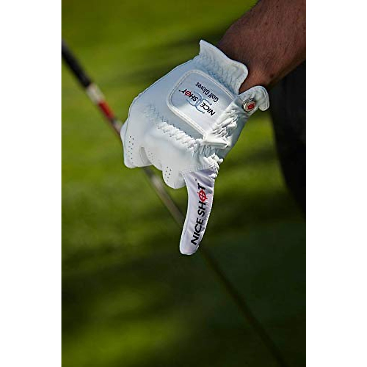 Nice Shot "You are Nothing Pinkie White Cabretta Leather Golf Glove Women's Right Hand - Medium