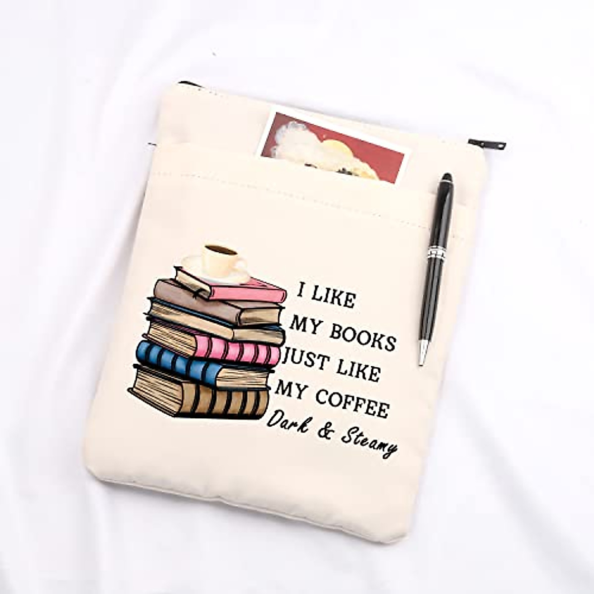 MAOFAED Dark Roman Book Sleeve Smut Lover Book Sack Bookish Book Protector Gifts for Reader (Dark Steamy booksl)