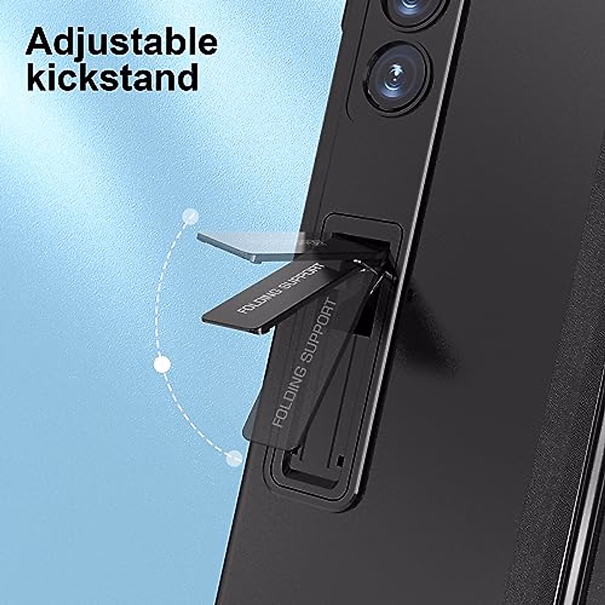 GOHHME for Samsung Galaxy Z Fold 5 Case with Magnetic Hinge Protection S Pen Holder Built-in Screen Protector Adjustable Stand, Camera Protection & Luxury Shockproof Thin Hard PC Cover (Black)