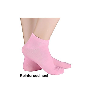 Allegra K Athletic Low Cut Ankle Socks-Stretch Cuffs Soft 10 Pairs Medium Pink