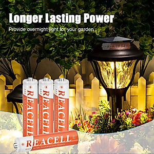 REACELL 24 Pack Rechargeable AAA Batteries for Solar Lights, 1.2V AAA Batteries for Outdoor Garden Lamp Toys Controllers and Household Devices
