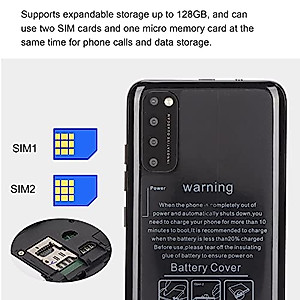 Zopsc Rino 4 Pro Unlocked Android Smartphone Celular, 5.45 Inch Screen Mobile Phone Face Recognition, 3G Net Cellphone, 2GB 32GB, Dual SIM, 2MP 5MP Camera, 3200mAh Battery (Black)