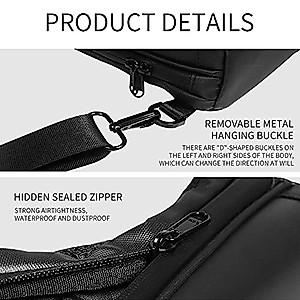 GIFR MOVERS LED Diagonal Backpack, DIY Full-Color Screen With Bluetooth Connection App To Control The Screen Display、Unisex、Outdoor、Advertising And Travel Strap Bag