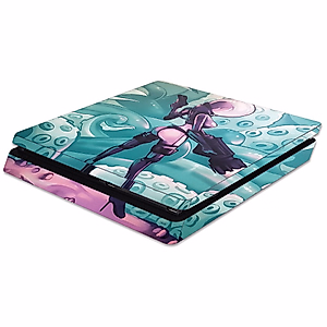 MightySkins Skin Compatible with Sony PS4 Slim Console - Tentacle Invasion | Protective, Durable, and Unique Vinyl Decal wrap Cover | Easy to Apply, Remove, and Change Styles | Made in The USA