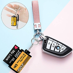 Yananka Personalized Camera Film Roll Keychain with Photo,Custom Personal Roll Keyring,Customized Pictures Gifts for Men Women (10 Photos)