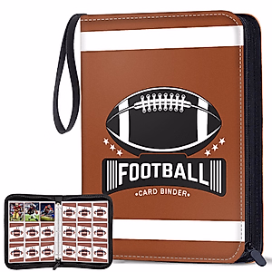 720 Pockets with Trading Card Binder Baseball Card Binder Sleeves, Football Cards Album Cards Holder Protectors Set Fit for, MTG, Sports, Game, Standard Cards Holder(Rugby Football)
