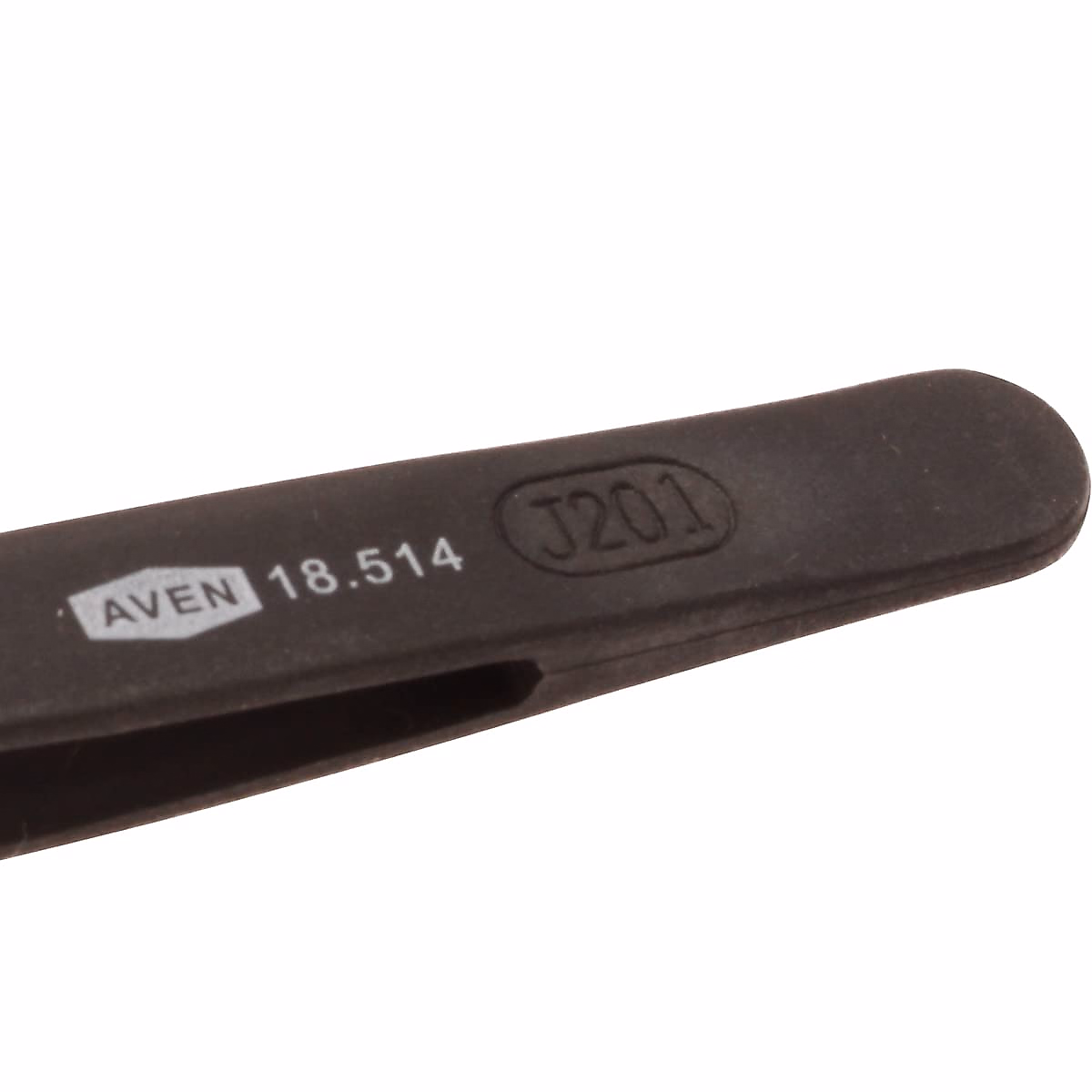 Aven 18514 Pattern 2AB Curved Rounded Tip Tweezer, Plastic, 4-1/2" Length