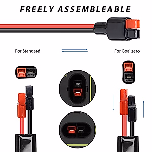 YACSEJAO Solar Charging Splitter Cable Solar Panel Extension Cable 14AWG High Power Pole Port Connector for Portable RV Solar Generator Power Station