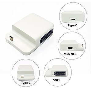 HISPEEDIDO 2 in 1HDMI Dock Kits Station Compatible with GBA, Type-C Power Supply Adapter for GBA Gameboyadvance (Support Mini NES/SNES)
